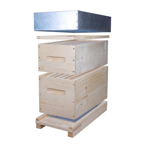 NUC HIVE WITH ANTI-VARROA SCREENED BOTTOM BOARD FR MODEL